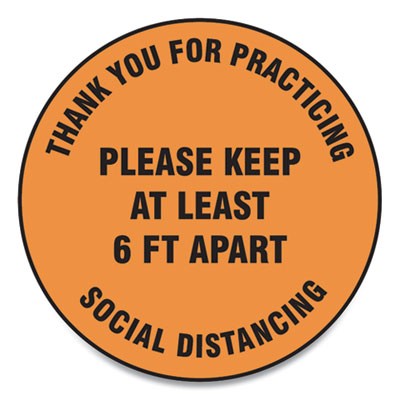 Accuform SIGN,SOCIAL DISTANCE 12IN MFS428ESP ACCUFORM Accuform ...