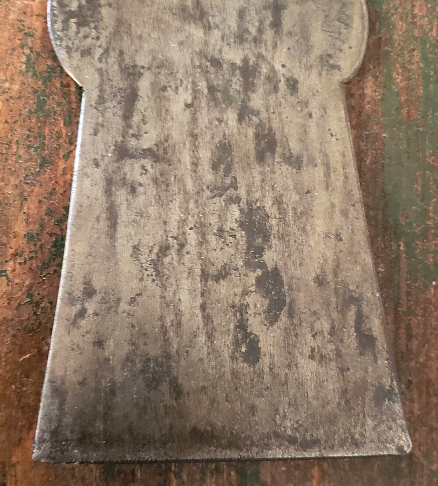 Antique 19th C SIGNED Hand Forged IRON LARGE SIZE KEYHOLE SPATULA ...