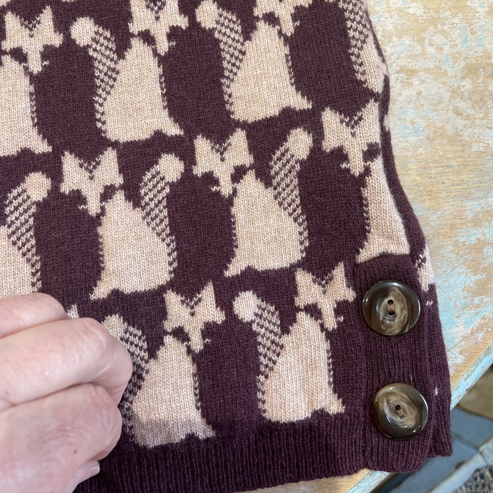 92. Anthropologie Orla Kiely Fox Intarsia Sweater US 2 UK6 NWT | eBay