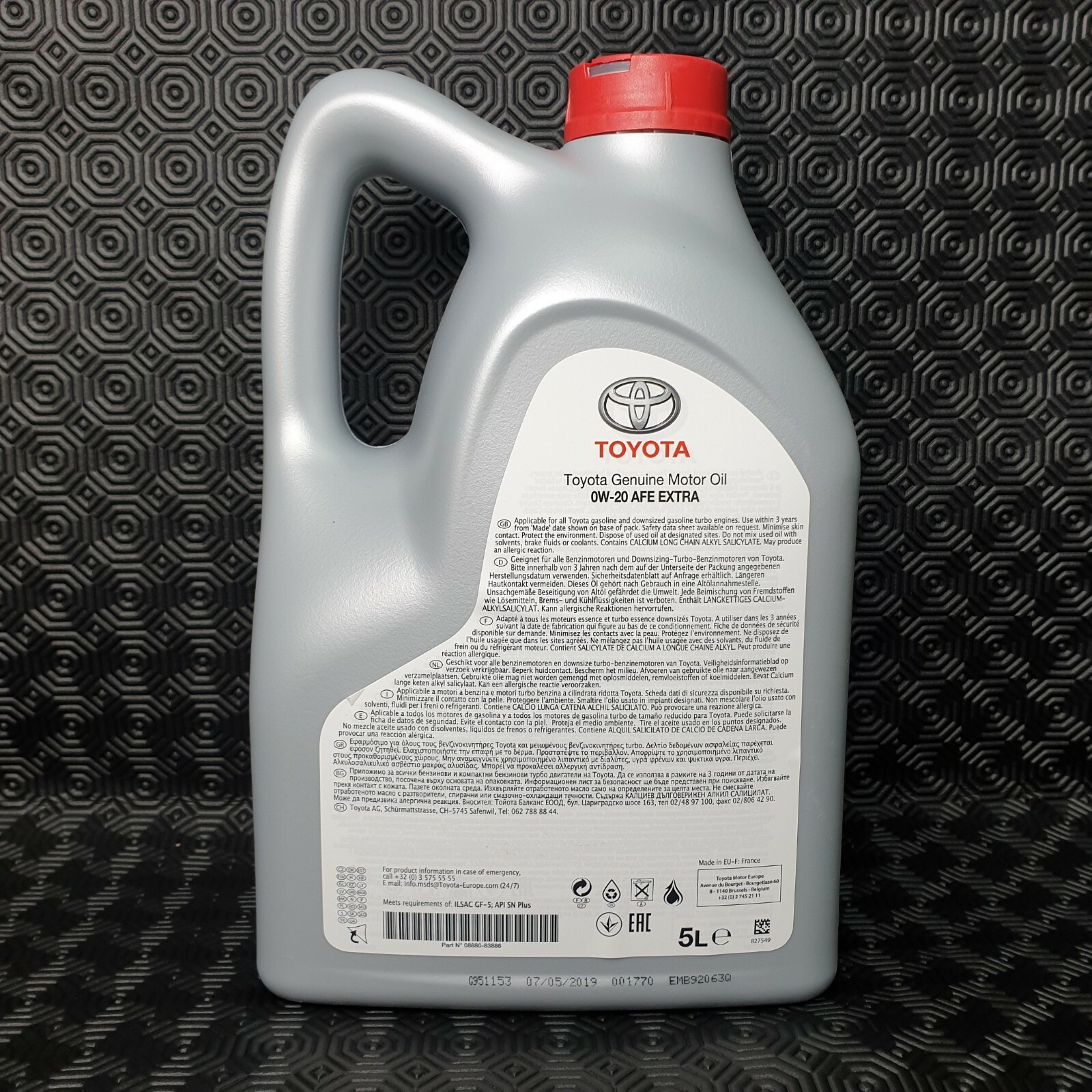GENUINE TOYOTA LEXUS ENGINE MOTOR OIL 0W20 10LITRES FULLY SYNTHETIC ...