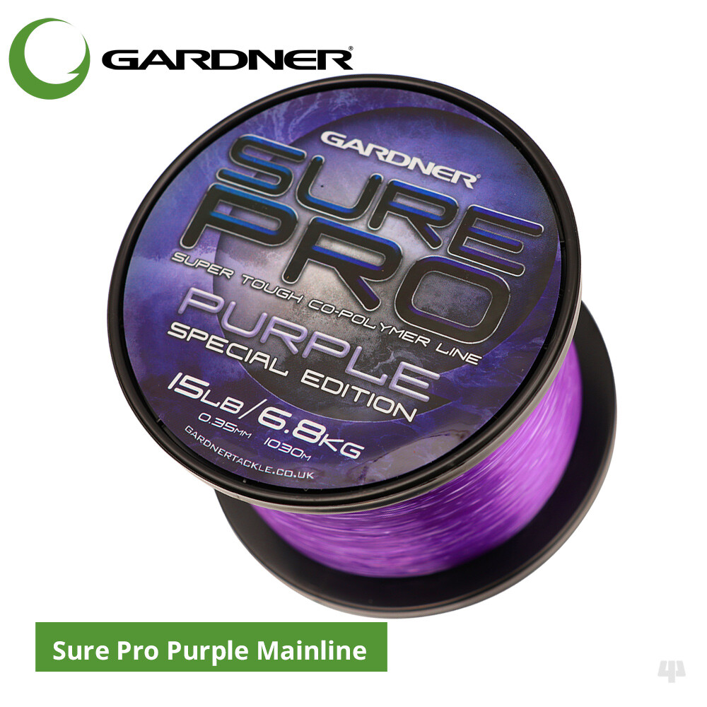 Gardner Tackle Sure Pro Purple Mainline - Carp Pike Coarse Cod Sea ...