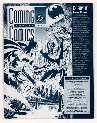 DC Coming Comics August 1994 BATMAN PUNISHER, JUDGE DREDD, AQUAMAN FINE ...