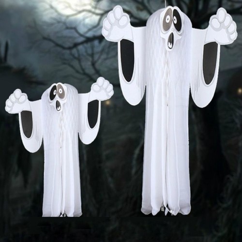 White Hanging Paper Ghost Foldable Ghost Hanger Halloween Ghost ...
