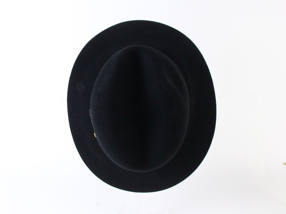 Churchill Ltd Mens Black Felt Fedora W/ Feathers And Pin MULTIPLE SIZES ...