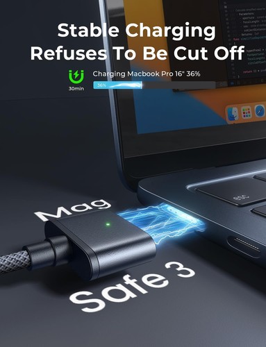 LISEN USB C to Mag-Safe 3 Cable for MacBook Charger, Magsafe Charging ...