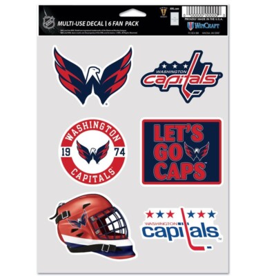 Washington Capitals Multi-Use 6 Fan Pack NHL Decal Stickers *Free ...