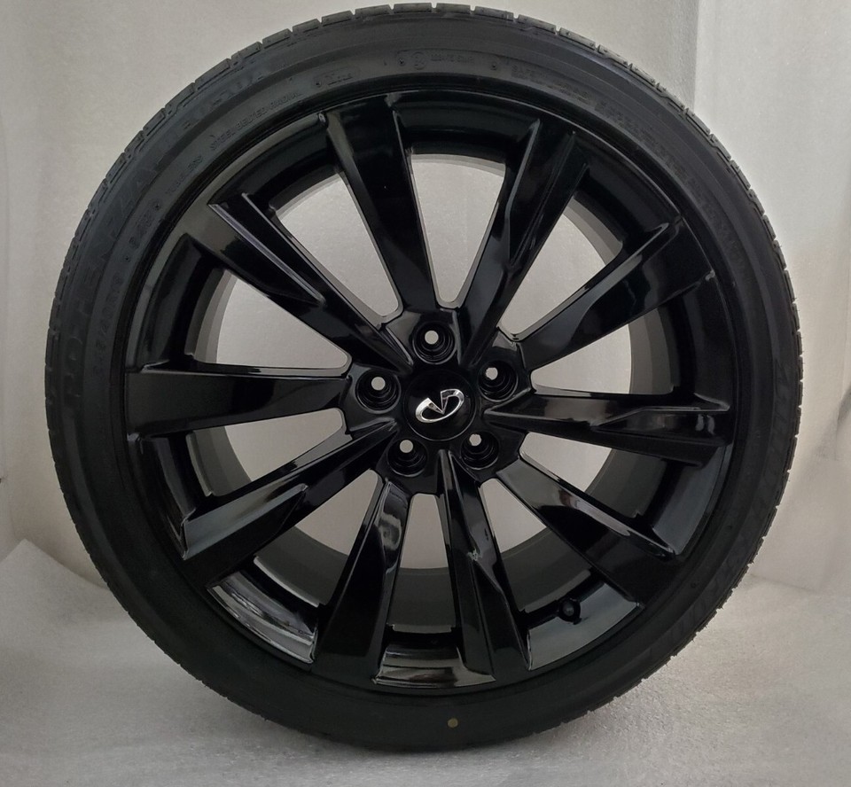 NEW Tires + Original OEM 19" Infiniti Q60 S Q50 Q40 Wheels Black Rims ...