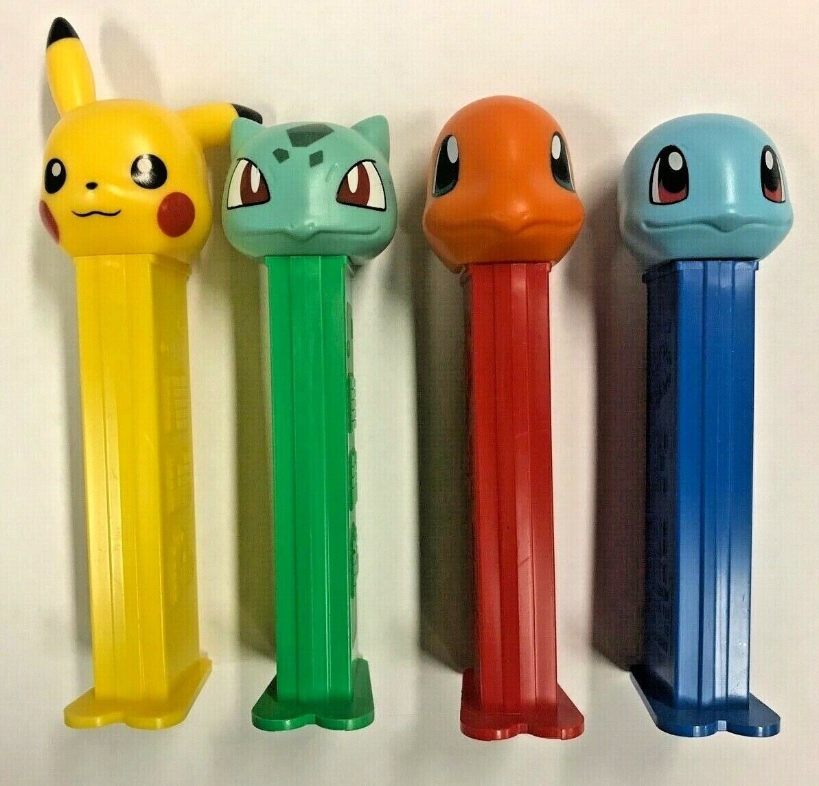 PEZ Pokemon Dispensers Complete 4/Set: Pikachu, Bulbasaur, Squirtle ...