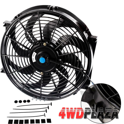 14" THERMO FAN CURVED BLADE 12V 1730 CFM HIGH OUTPUT PUSH/PULL ...