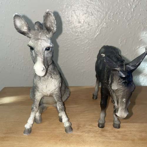 Breyer Donkey Sitting Brighty Figure Model And Standing Donkey | eBay