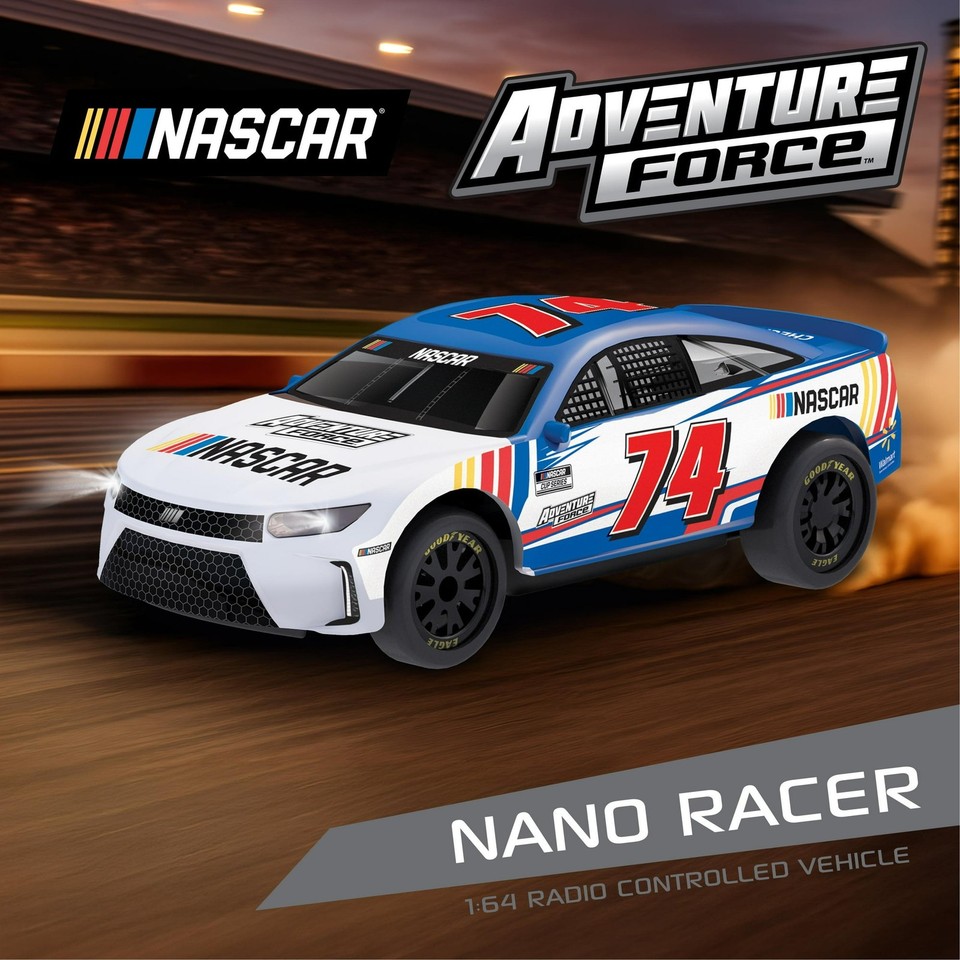 Adventure Force 1:64 RC NASCAR Nano Racer Car Complete Set: #53 #63 #74 ...