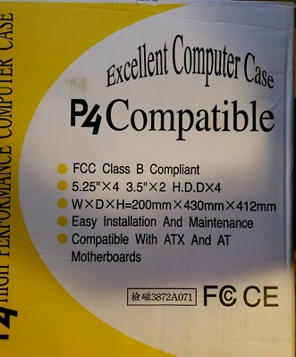 Powermax Computer Case P4 Compatible 0215-4HL With Power Supply - New ...