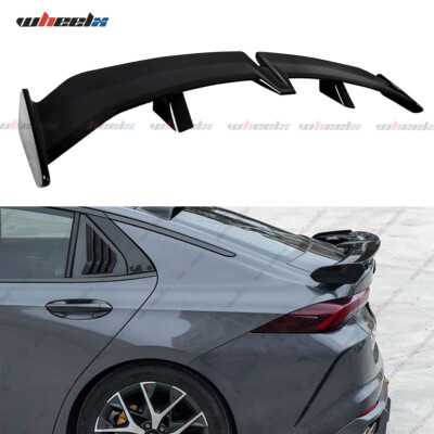 55" Universal Sedan Rear Trunk Spoiler Wing Gloss Black PRO Style With ...