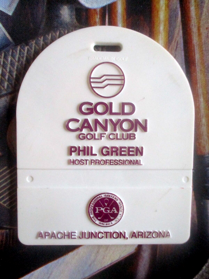 vtg - PGA Golf Bag Tag - GOLD CANYON GOLF CLUB gc - Apache Junction AZ ...