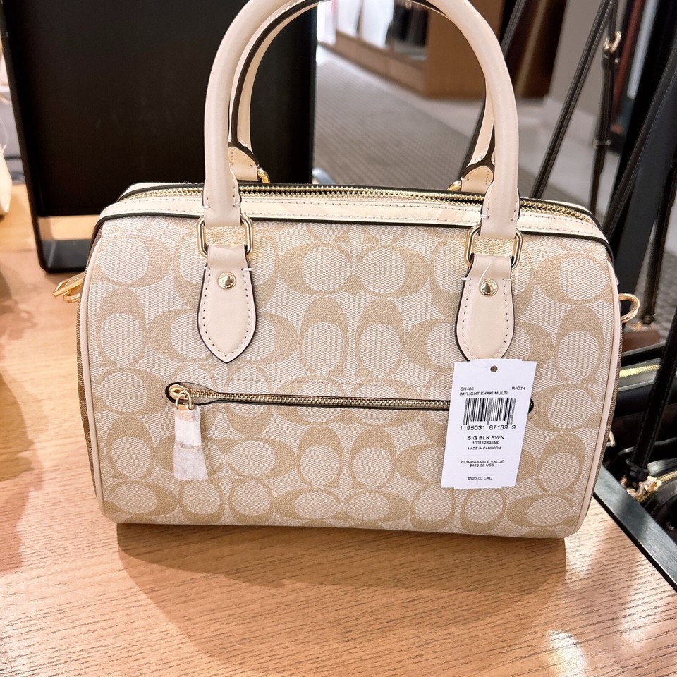 NWT Coach Rowan Satchel In Signature Canvas 2025 CV961/CV962/cw376 | eBay