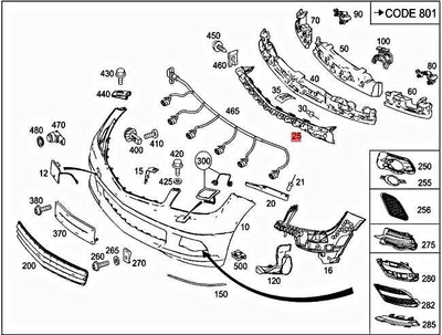 Genuine MERCEDES S204 W204 Sedan Wagon Central Basic carrier 2048850065 ...