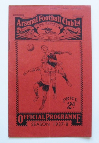 ARSENAL v WEST HAM UNITED Reserves 1937/1938 *Good Condition Football Programme* | eBay UK