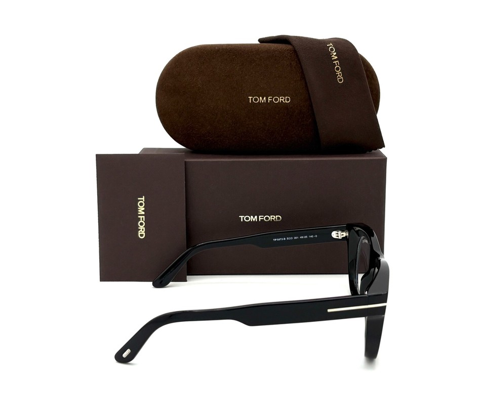 Tom Ford FT5872-B 001 Black / Blue Block 48mm Eyeglasses TF5872 | eBay