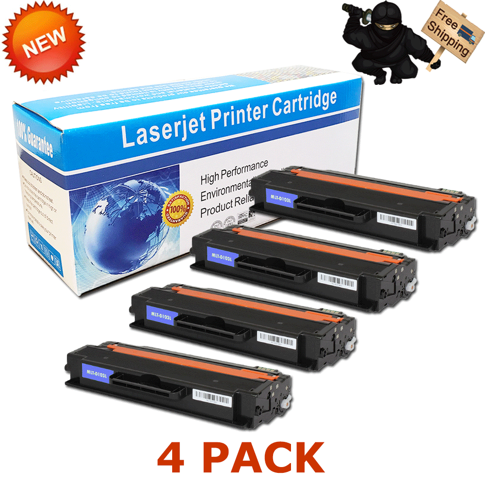 4 Pack MLT-D103L Toner Cartridge for Samsung 103L ML-2955DW ML-2955ND ...