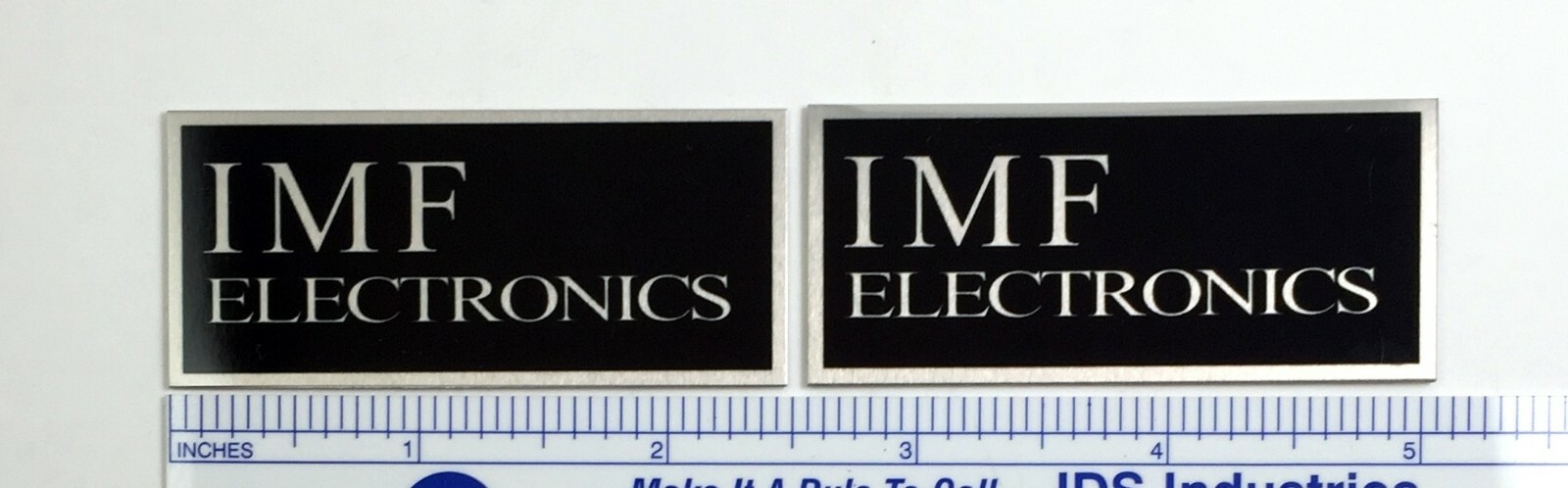 IMF Electronics Speaker Badge Logo Custom Made Aluminum PAIR | eBay