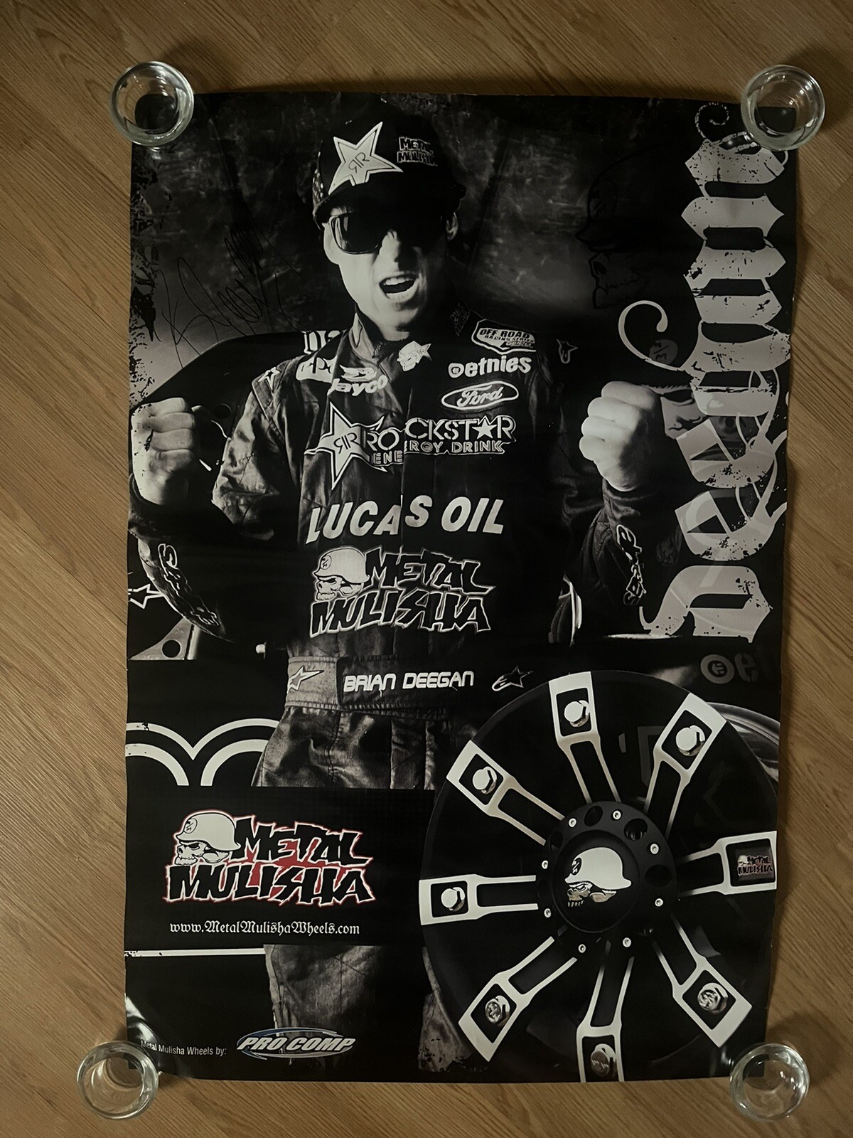BRIAN DEEGAN*AUTOGRAPHED*POSTER*METAL MULISHA*BRAND NEW*EXTREMELY VERY ...