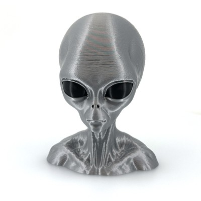 Grey Alien Bust - 3D Printed Sci-Fi Extraterrestrial Head, UFO Decor | eBay