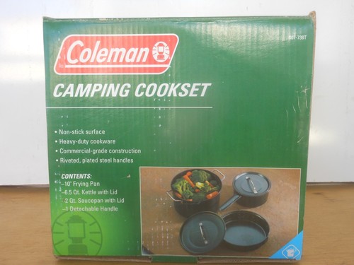 New COLEMAN 6 pc Commercial Grade Non Stick Heavy Duty Camping Cook Set ...