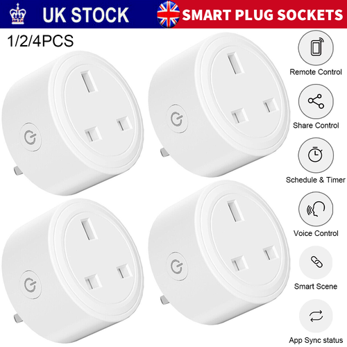 1/2/4Pack Wireless WiFi Smart Plug Sockets Power Socket For Amazon ...