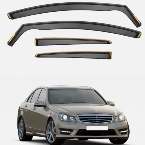 Wind Deflectors 4pc Set for Mercedes C-Class W204 4-Door Saloon 2007 ...