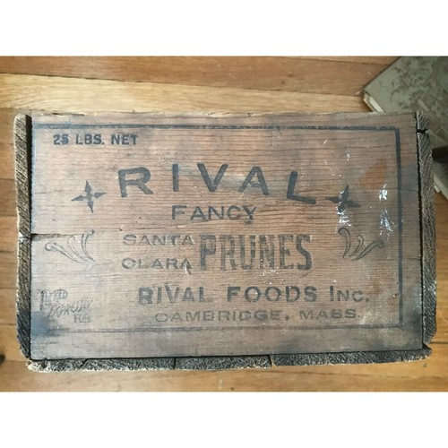 Vtg Antique RIVAL Fancy Santa Clara Prunes Wood Box Cambridge MA | eBay