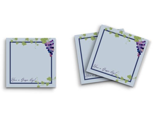 Sticky Notes 3 Pack 3"x3" 50ct Have a Grape Day Funny Grapevine | eBay