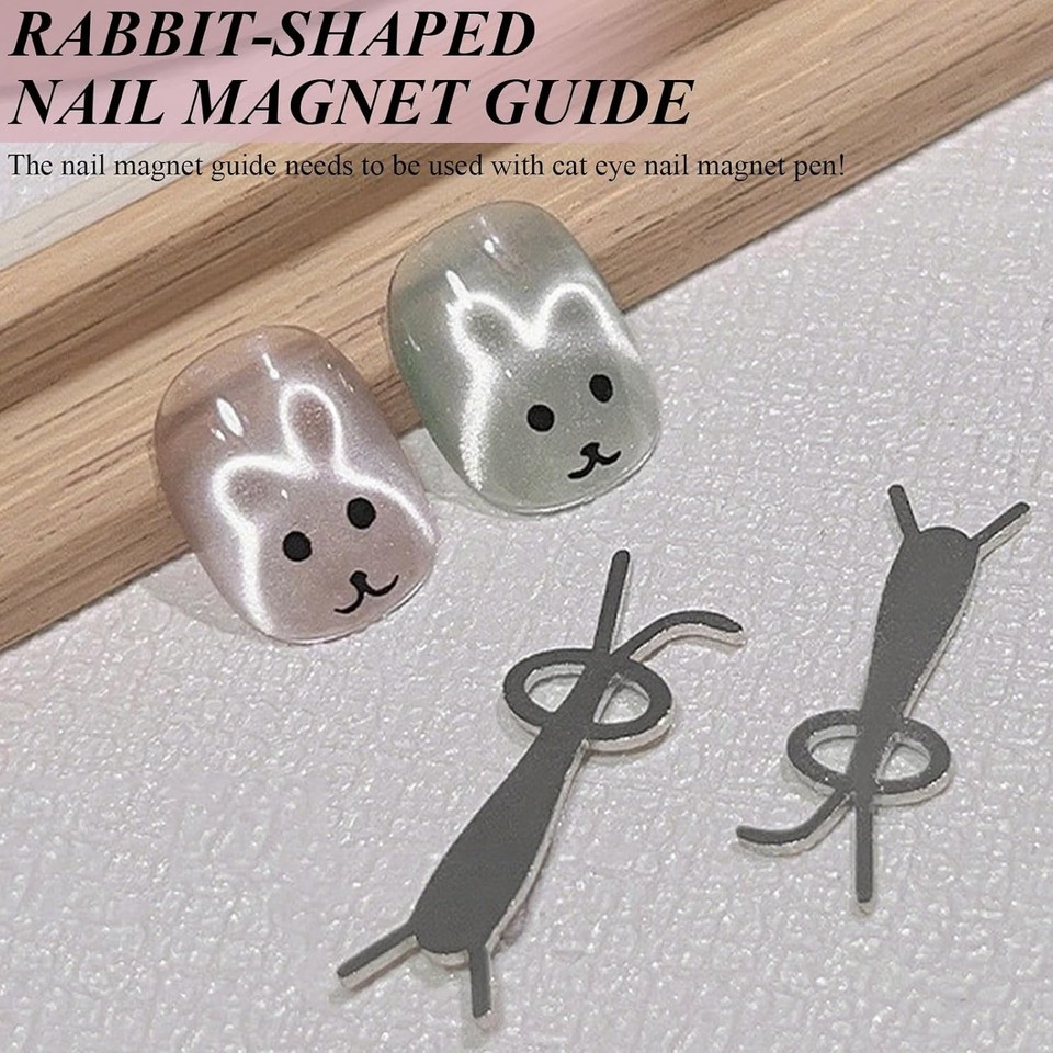 Double-Head Cat Eye Nail Magnet Set, Nail Magnet Tool with Cat Eye Nail ...