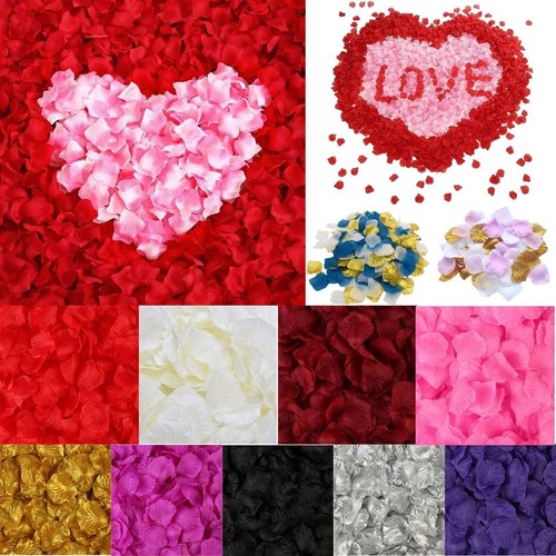FLOWER PETALS ROSE SILK PETALS TABLE DECOR CONFETTI WEDDING ENGAGEMENT ...