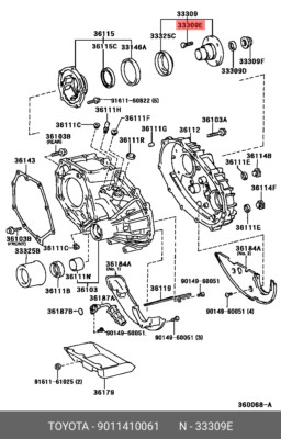 Genuine OE bolt for transfer output shaft companion flange, 9011410061 ...