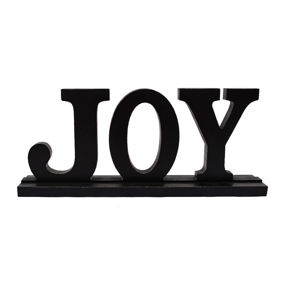 Wood Rustic Cutout Joy Sign for Home Decor Freestanding Joy Tabletop ...