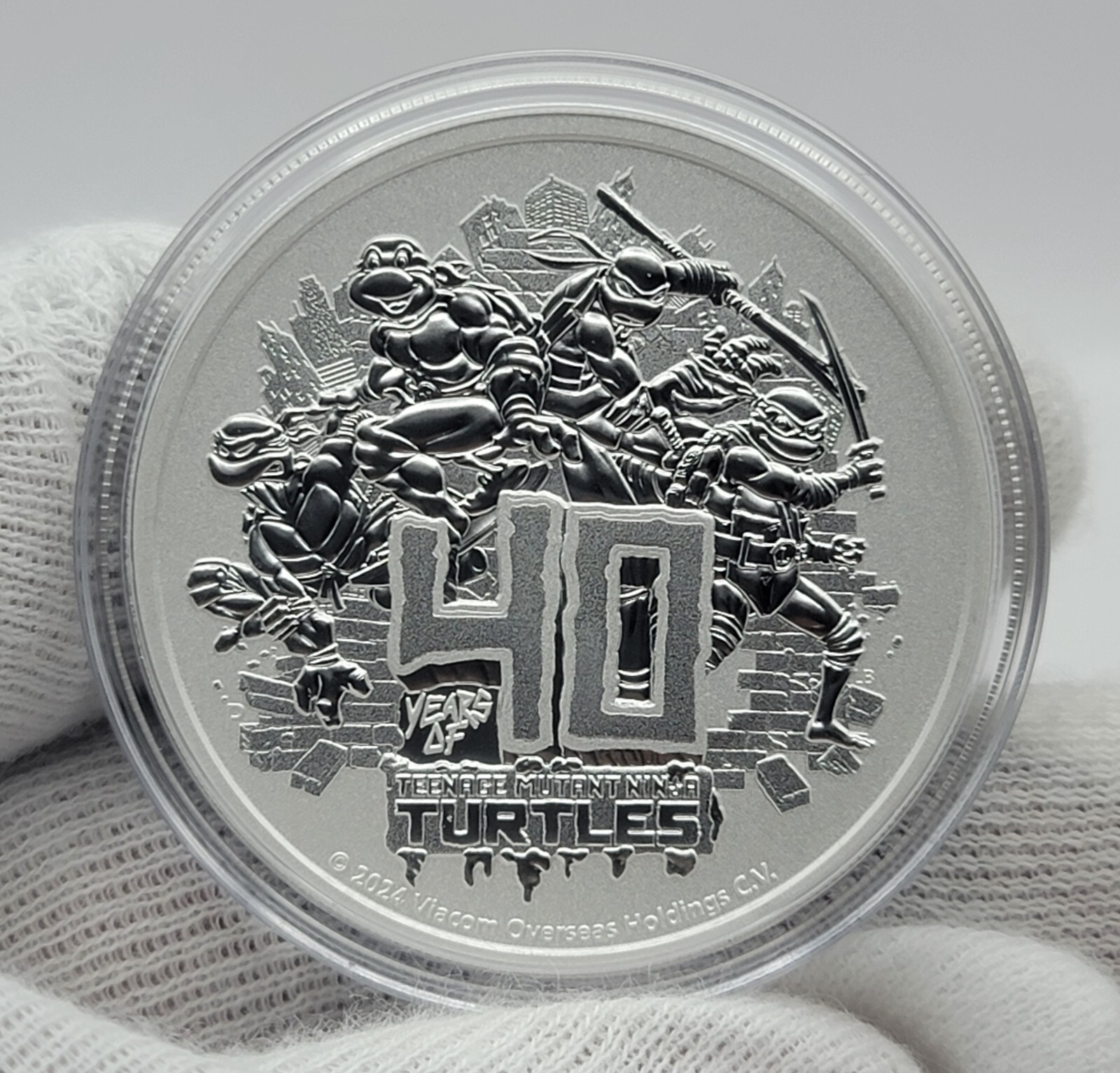Teenage Mutant Ninja Turtles 40th Ann. 1 oz .9999 Silver Coin 2024 ...