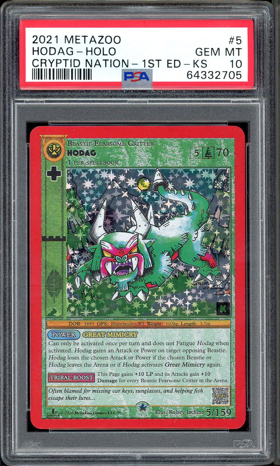 2021 Metazoo Kickstarter Holo #5 HODAG PSA 10 POP | eBay