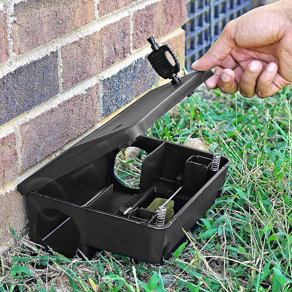 6Pcs Defence Rat Bait Station Trap Lockable Control Box Rodent Poison ...