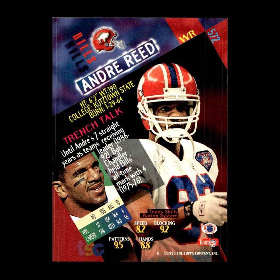 Andre Reed 1995 Topps Buffalo Bills #572 R327J 57 | eBay