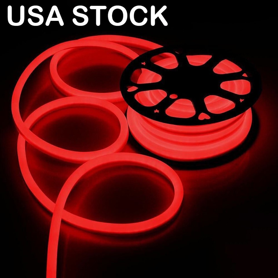 110V LED Neon Rope Light Strip Waterproof Indoor Outdoor Buliding Home ...