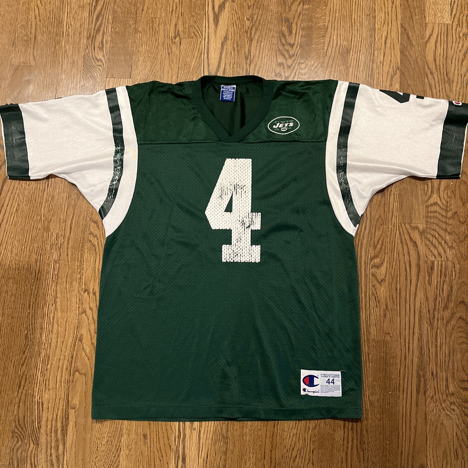 New York Jets Glen Foley jersey Large mens Champion size 44 green vtg ...