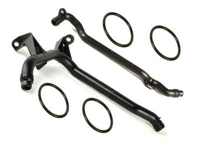 Set of 2 Water Pump Coolant Pipe Hose With O-Rings For BMW E36 E39 E46 ...