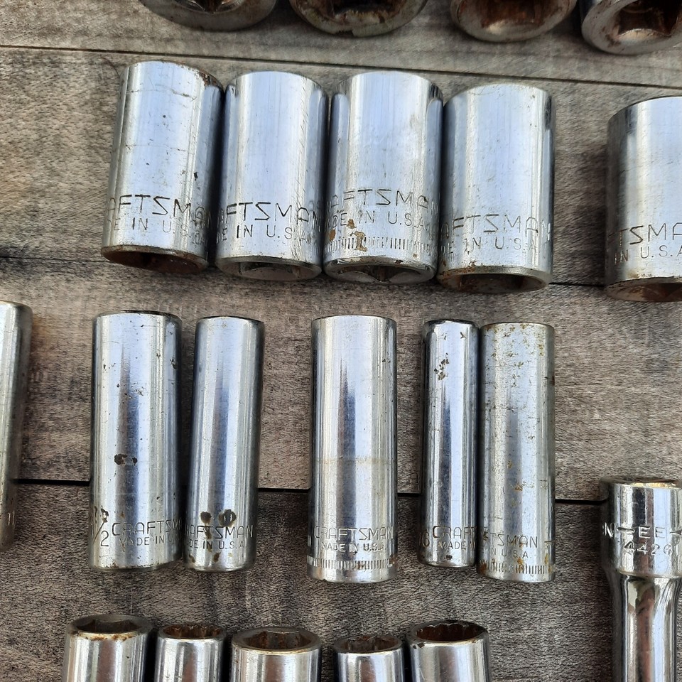 Huge lot of 76 Craftsman Sockets/Rachets,Craftsman Tools,Craftsman ...