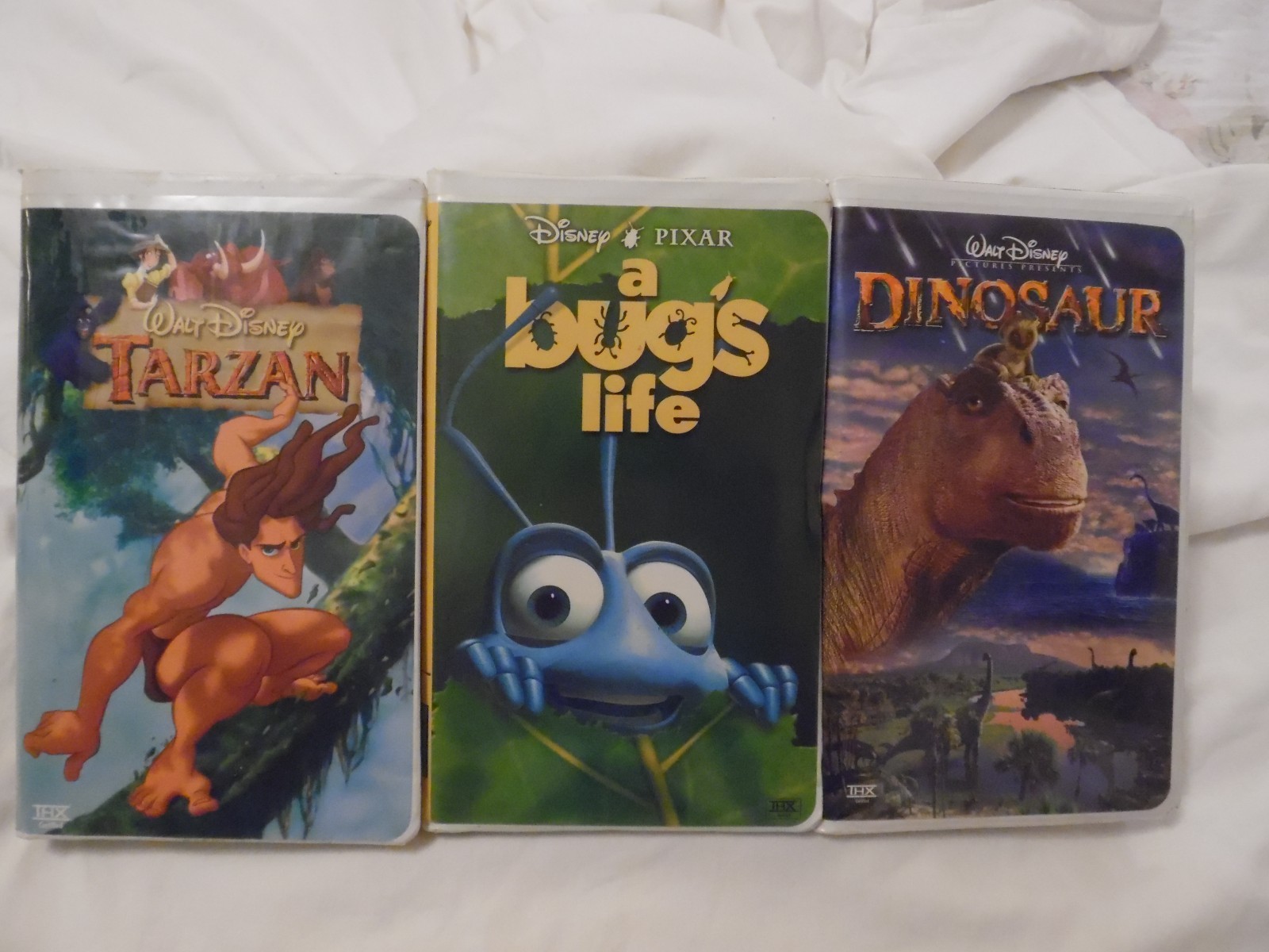 3 PC LOT DISNEY'S A BUG'S LIFE, DINOSAUR & TARZAN VHS MOVIES KIDS ...