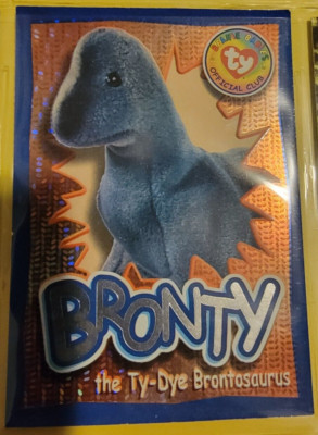 Bronty The Ty-Dye Brontosaurus TY Beanie Babies Collectible Cards ...