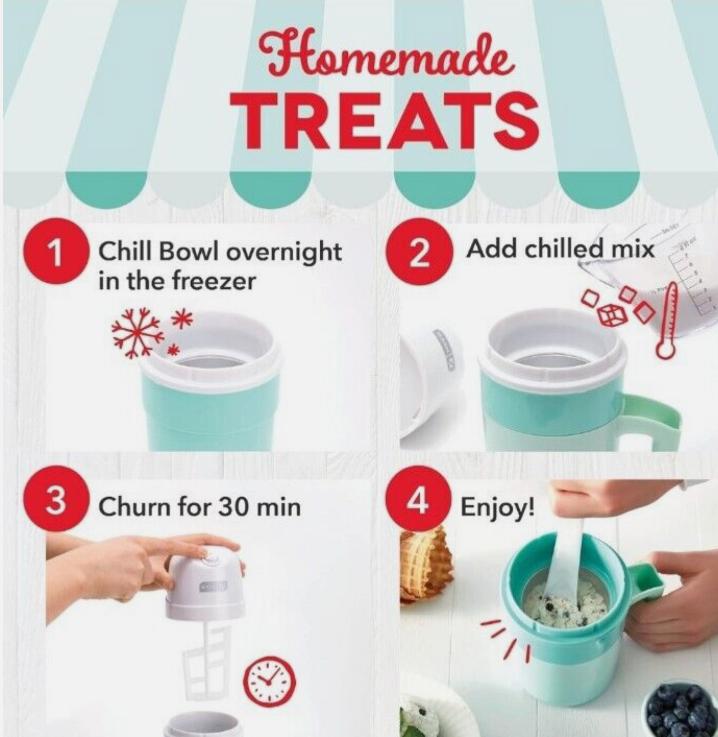 DASH MY Pint Ice Cream Maker Mint Green NIB | eBay