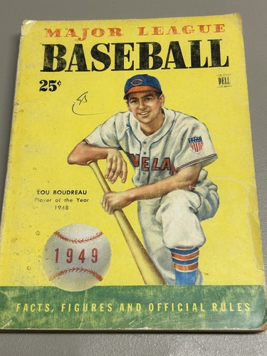Major League Baseball Book Facts Figures & Official Rules 1949 Dell Lou ...