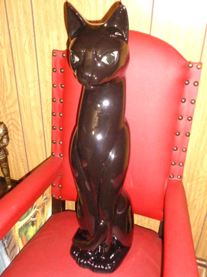 Vtg 29.25" Tall Cat Haeger Panther Style Mid Century Modern Hollywood ...