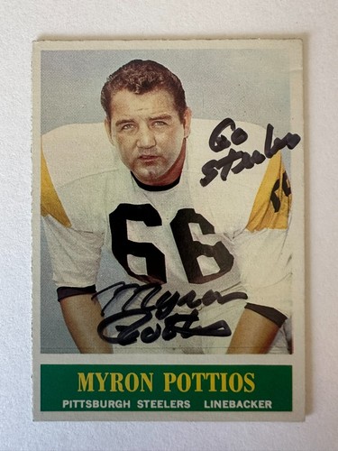 1964 Philadelphia Myron Pottios Signed Card Auto Autograph NFL Steelers ...