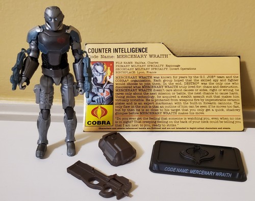 GI Joe Cobra Mercenary Wraith v1A 2008 25th Anniversary COMPLETE w ...